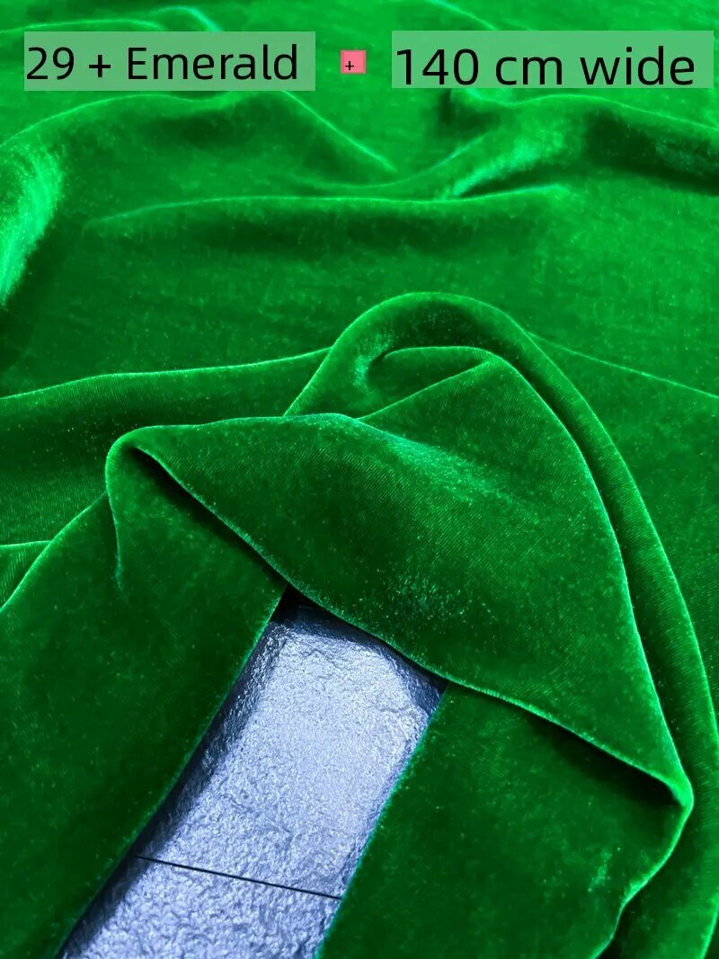 Шелковый бархат 40 цветов Зеленый, as picture color, 150cm