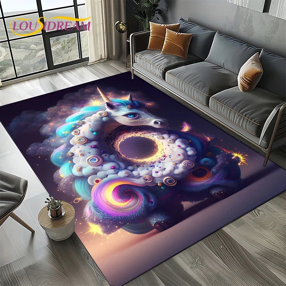 LOUSIDREAM ковёр с единорогом для девочки 100x150cm( 39x59in), 23