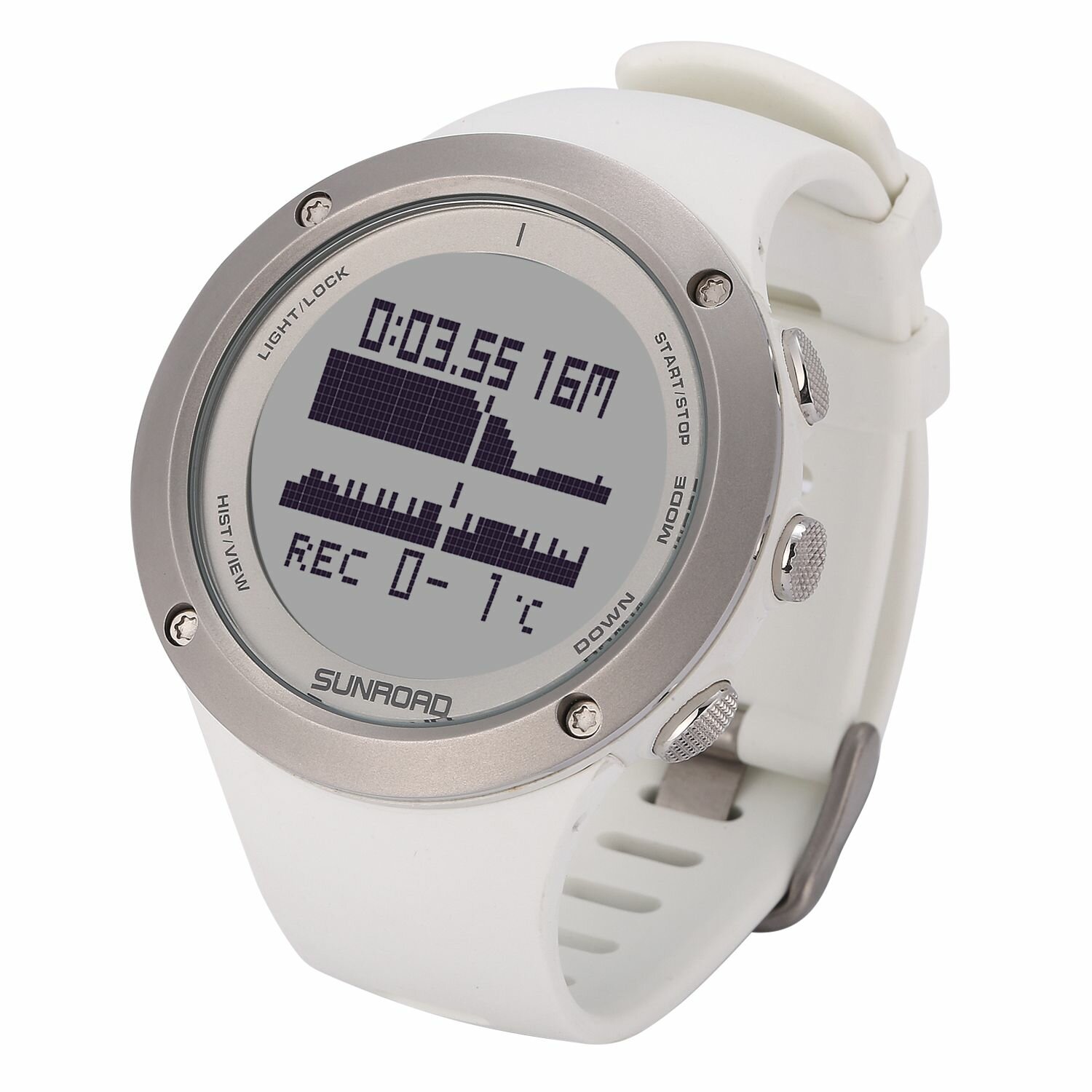 Универсальные часы для дайвинга с шагомером, альтиметром, барометром и компасом, водонепроницаемость 5ATM для активного отдыха на воде -hz