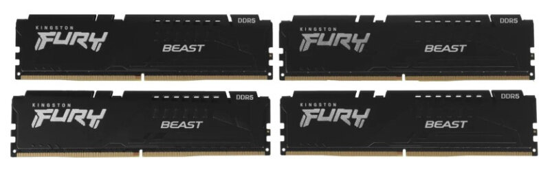 Модуль памяти DIMM DDR5-5200 128GB (32GBх4) RGB KF552C40BBK4-128 KINGSTON