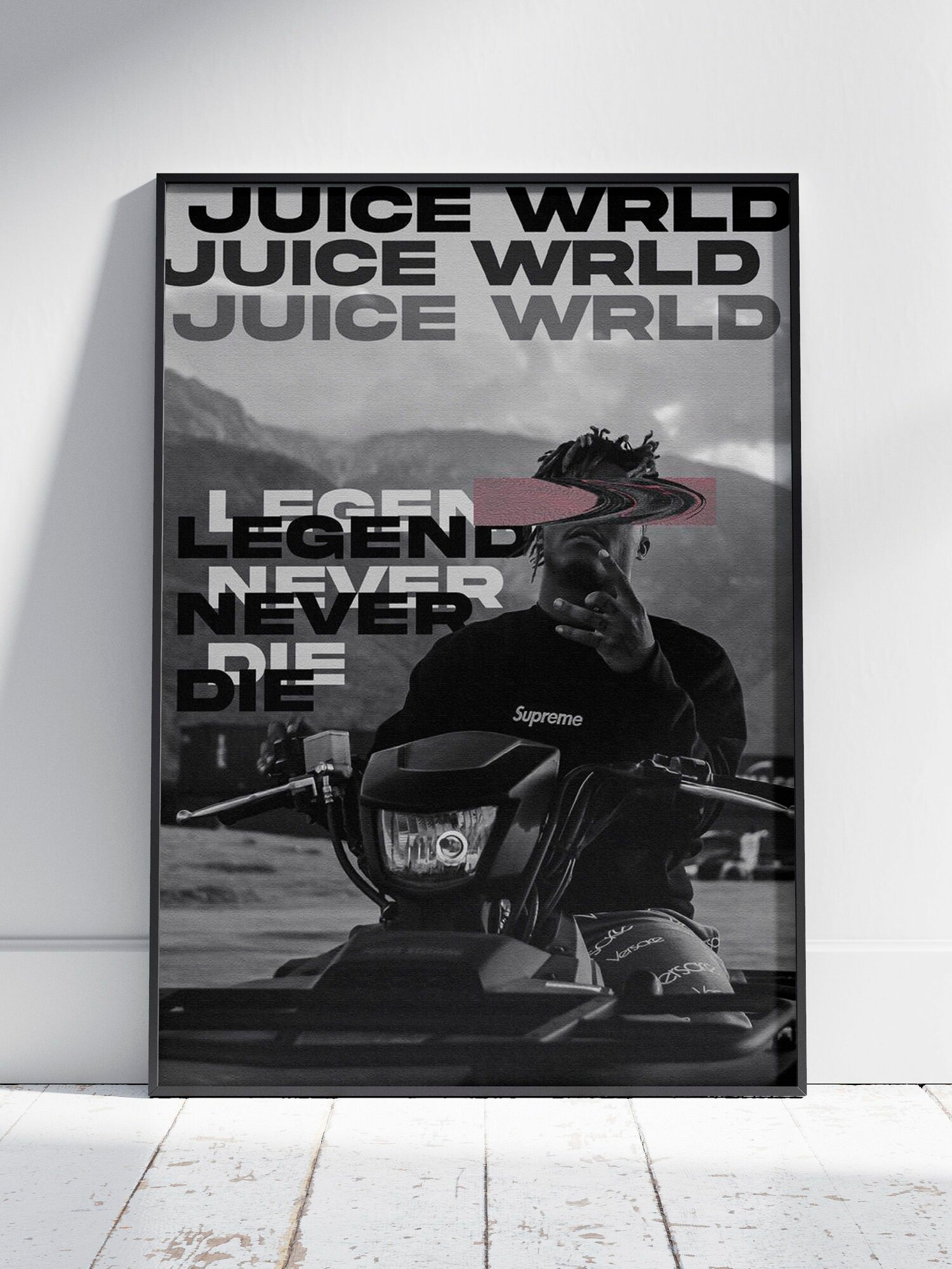 Плакат на стену для интерьера Джус Ворлд (Juice WRLD 3) - Постер по музыке и артисту формата A4 (21x30 см)