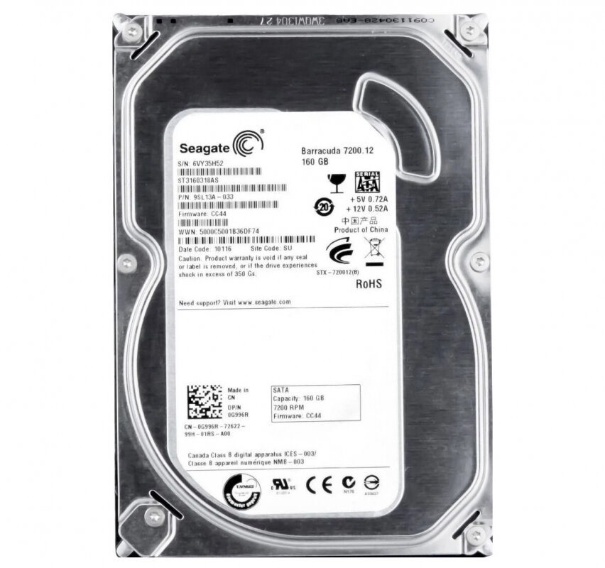 Жесткий диск Dell G996R 160Gb SATAII 3,5" HDD