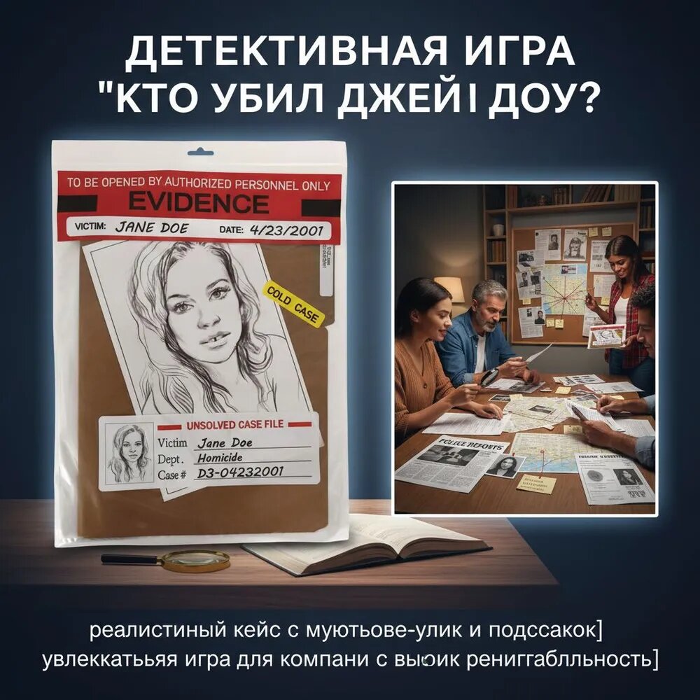 Детективная игра-головоломка "Холодное дело: Убийство Джейн Доу"