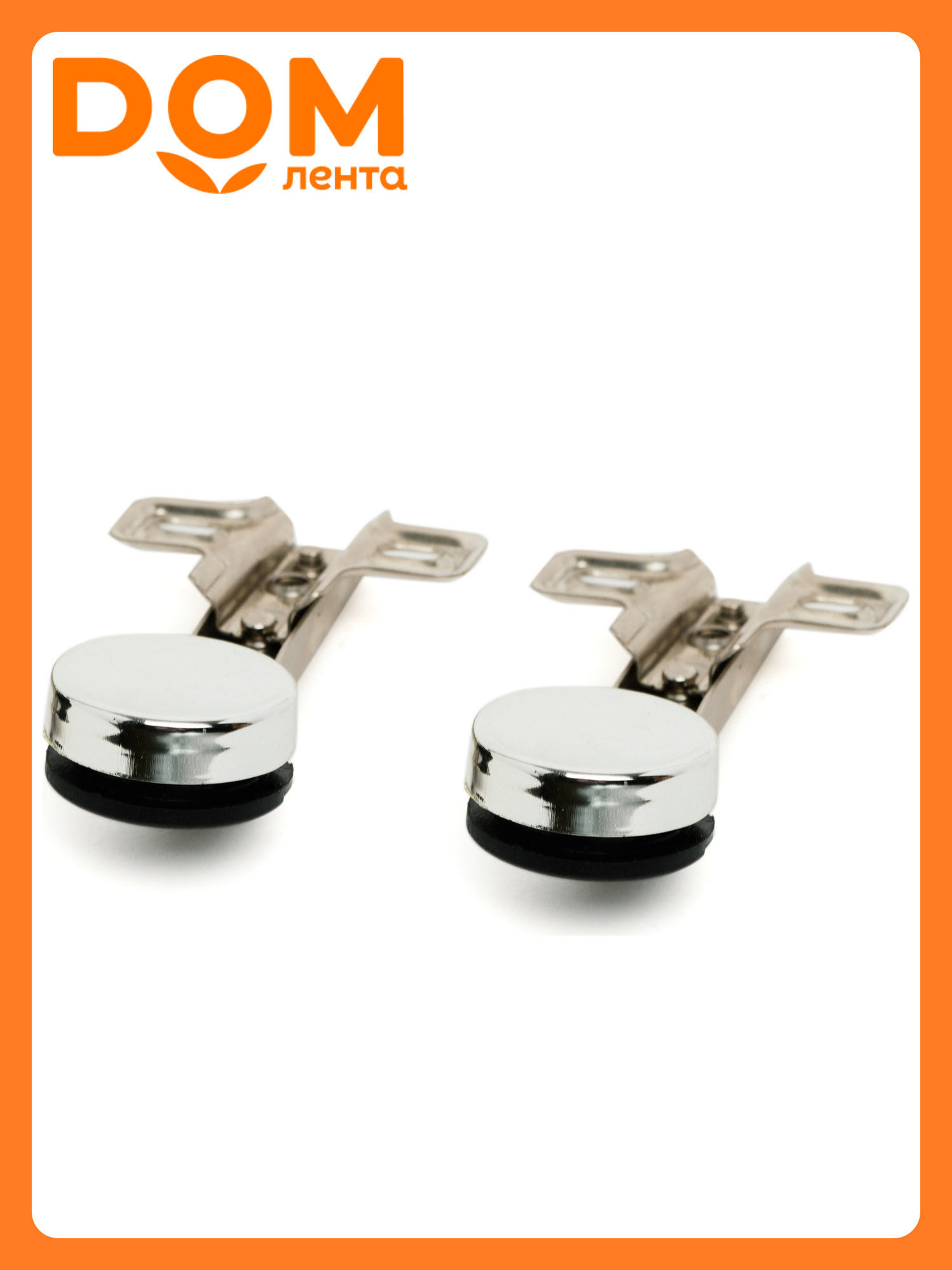 Петля мебельная Lemax Prof 2PCS-M120-HALF, для стекла, сталь, серебристая