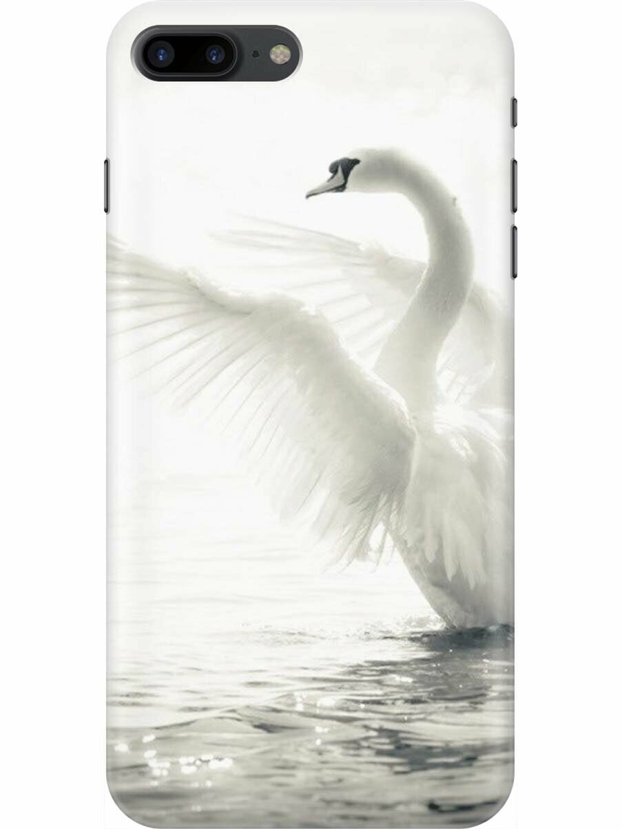 Силиконовый чехол на Apple iPhone 8 Plus / 7 Plus / Эпл Айфон 7 Плюс / 8 Плюс с рисунком "Лебедь"