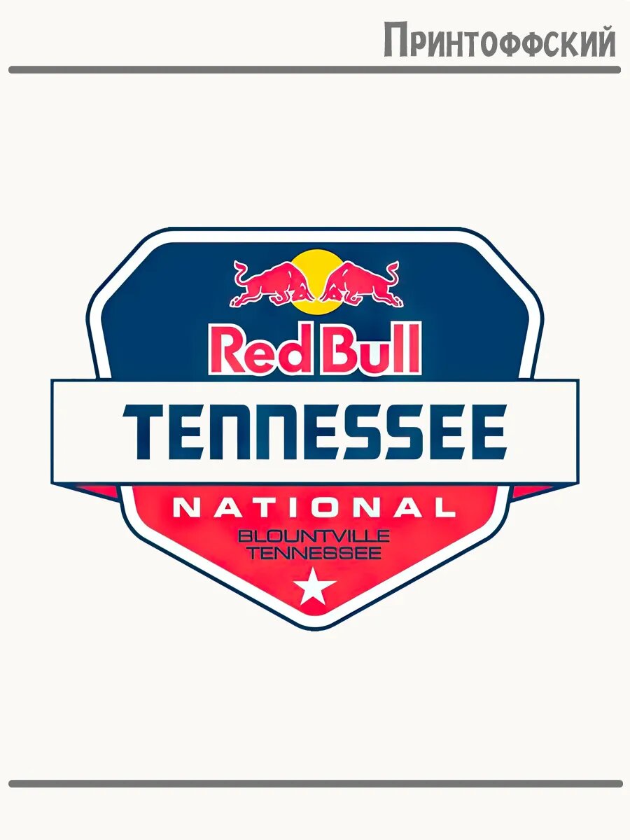 Термонаклейка для одежды и аксессуаров DTF-печать red bull красные быки сражаются