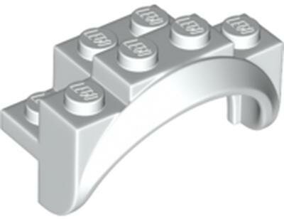 Деталь Lego 35789 Vehicle, Mudguard 4 x 2 1/2 x 2 with Arch Round, Solid Studs, and Rounded Legs