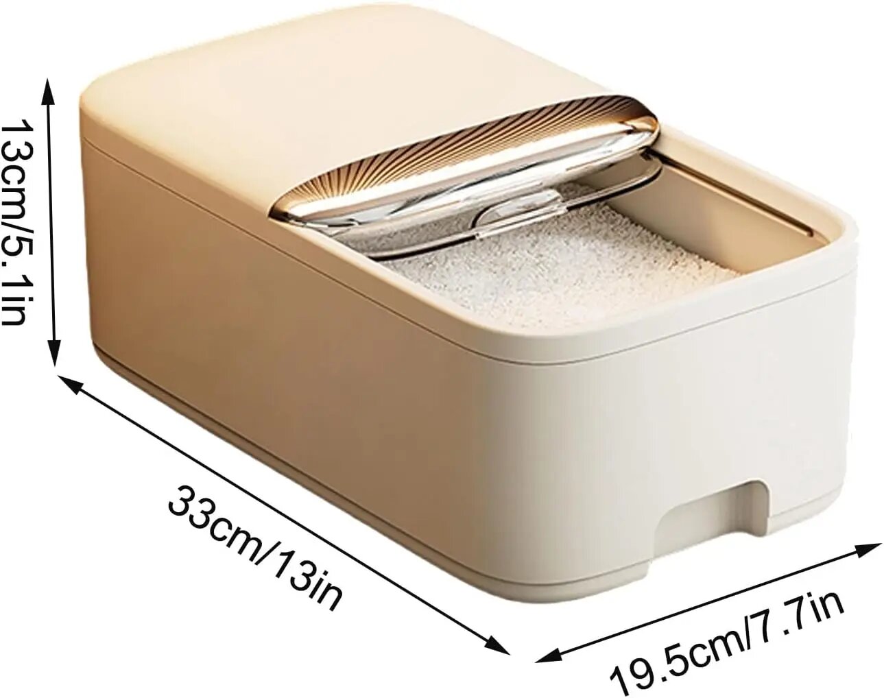 Контейнеры для хранения риса Sscehopp Creamy yellow 5KG