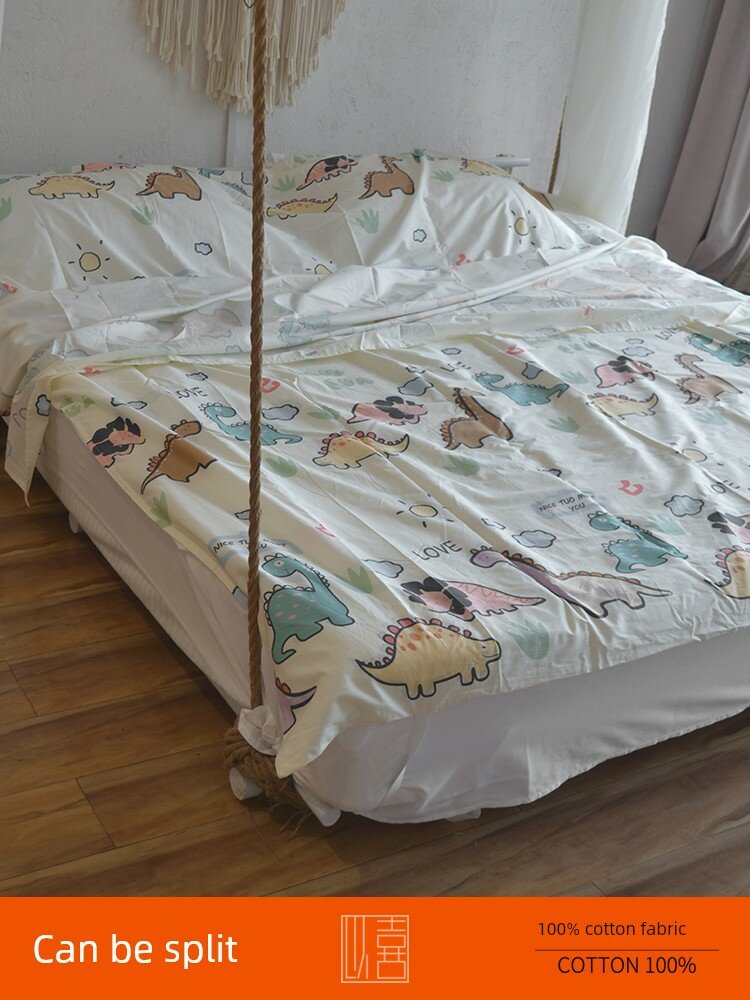 Съемный спальный мешок, 180x225 см хлопок, анти-грязь для отеля и путешествий с музыкальным рисунком
