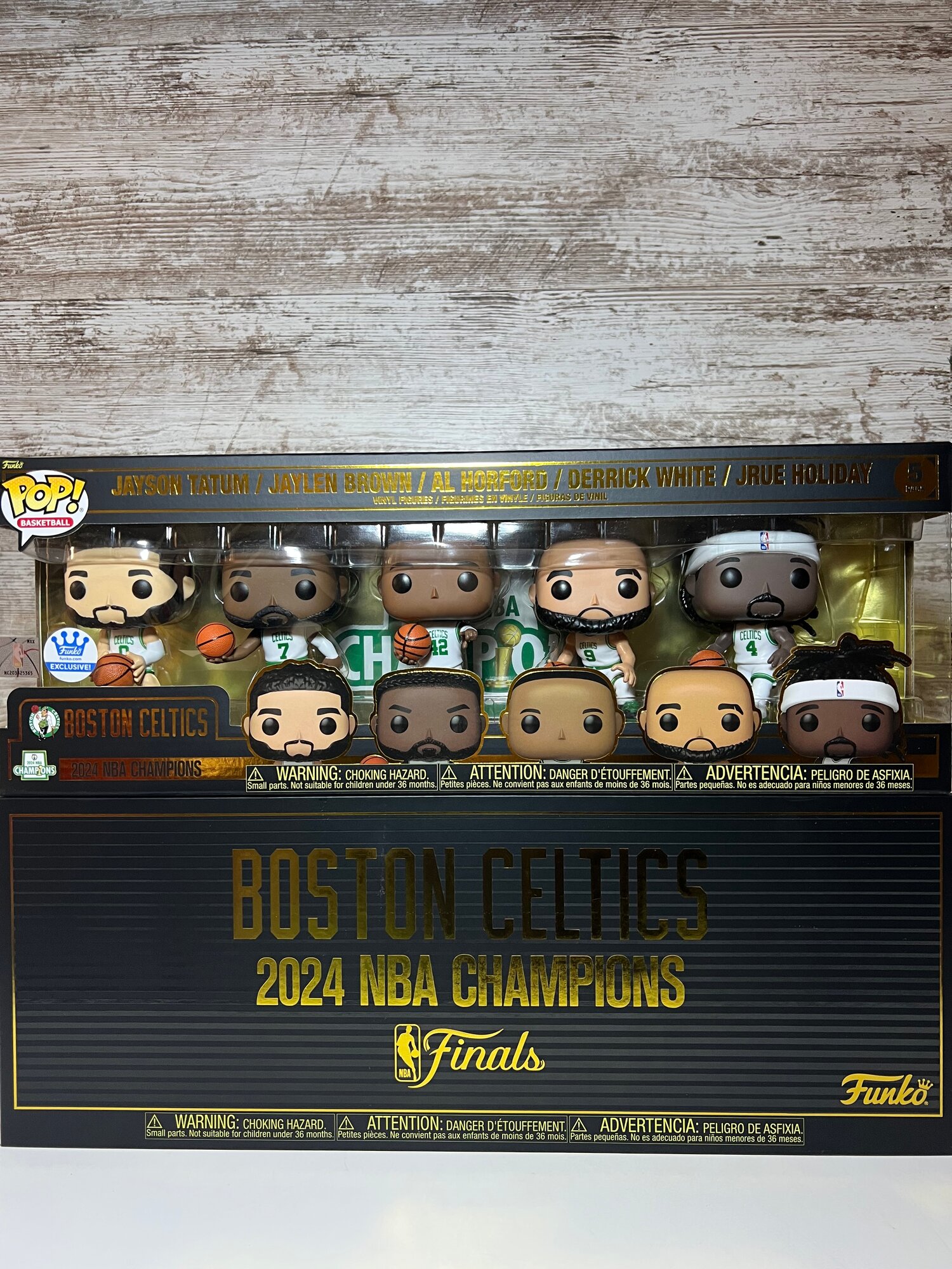 Фанко баскетболисты , 2024 NBA Champions, Jayson Tatum, Jaylen Brown, Al Horgord, Derrick White, Jrue Holiday, Funko