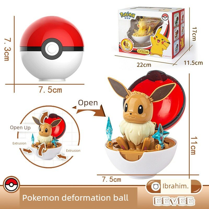Игрушки Pokémon от Johnson & Johnson, куклы Pokémon Пикачу, покемон-шары, трансформируемые детские украшения, фигурки