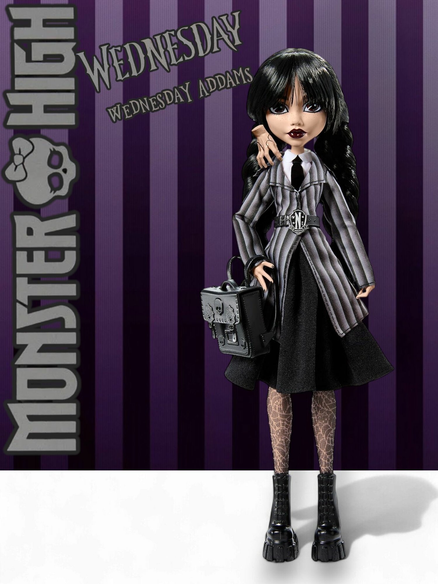 Кукла Monster High Wednesday Addams Монстр Хай Венсдей HXJ04