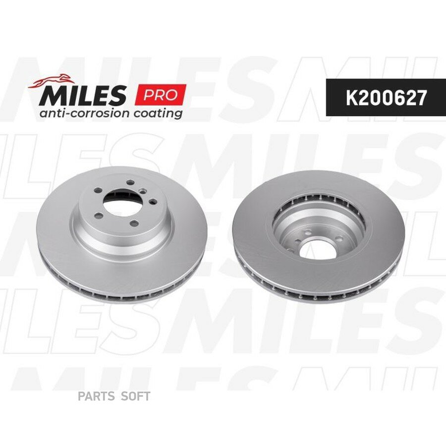 MILES K200627 Диск тормозной передний вентилируемый BMW E65/E66 730-760 01-D=348 мм.(ISO 9001) . ()