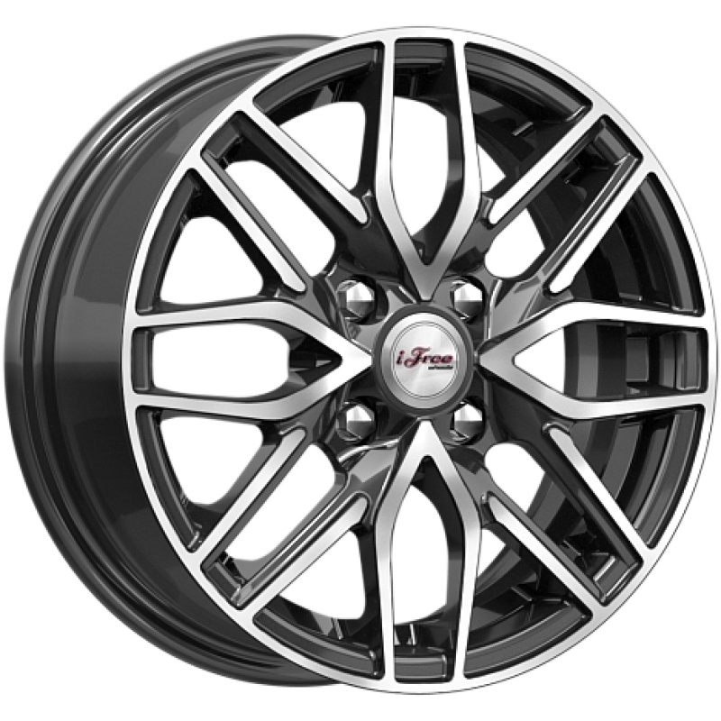 Диск колесный iFree Кайкос 5,5x14 4x100 Dia67.1 ET40 цвет Блэк Джек (Черный алмаз)