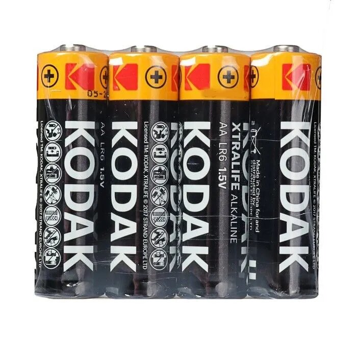 Батарейка Kodak Alkaline (пальчиковые), AA/LR06, 4 шт.