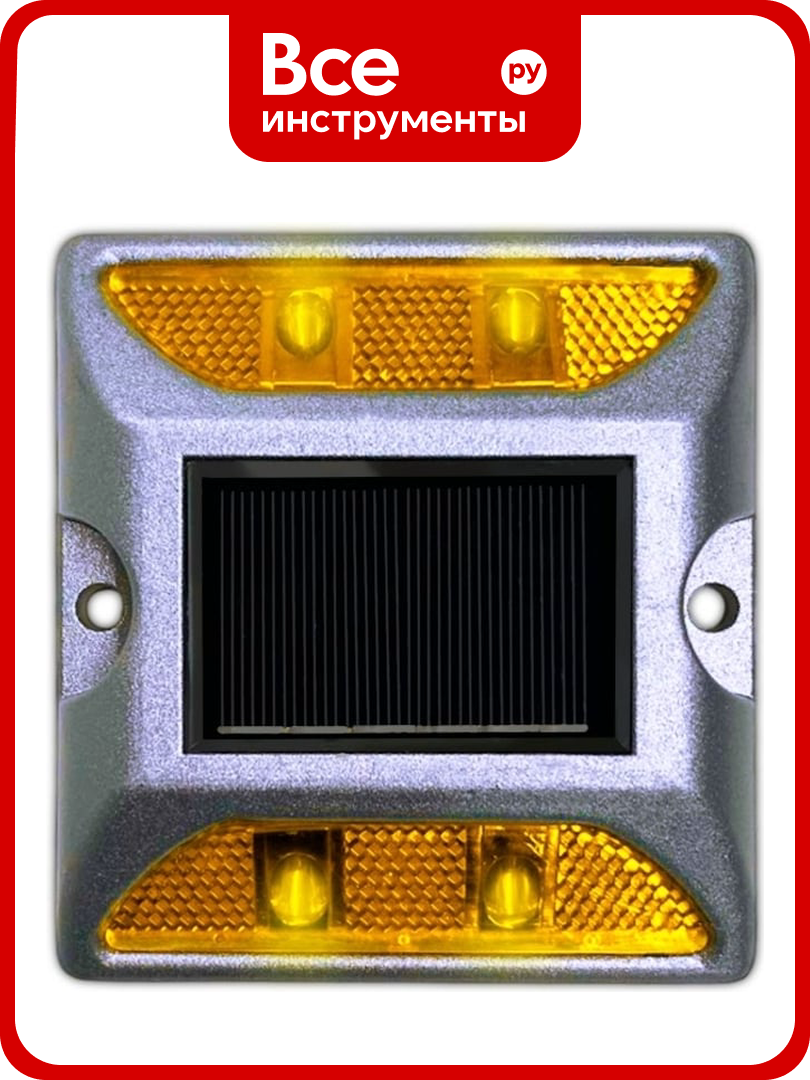 Катафот TURBOSKY RS-1, светодиодный, ударопрочный, с аккумулятором, 103x103x23 мм