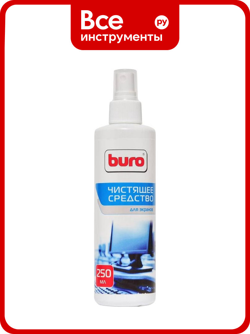 Спрей BURO BU-Sscreen для экранов ЖК мониторов, 250 мл 817433, для очистки экранов мониторов