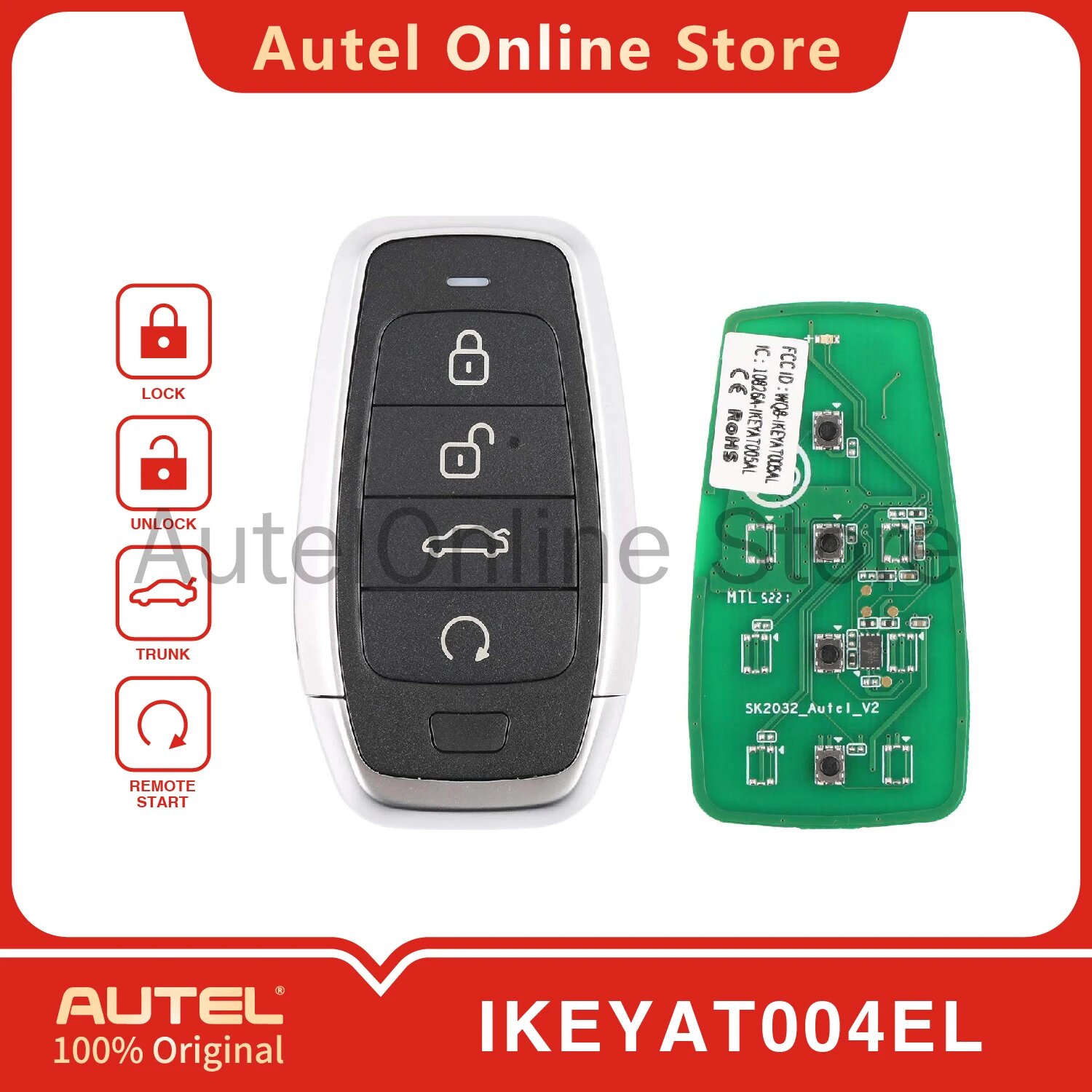 Универсальный смарт-ключ AUTEL IKEYAT004AL IKEYAT004CL AT004BL AT004CL AT004DL AT004EL для AT004EL