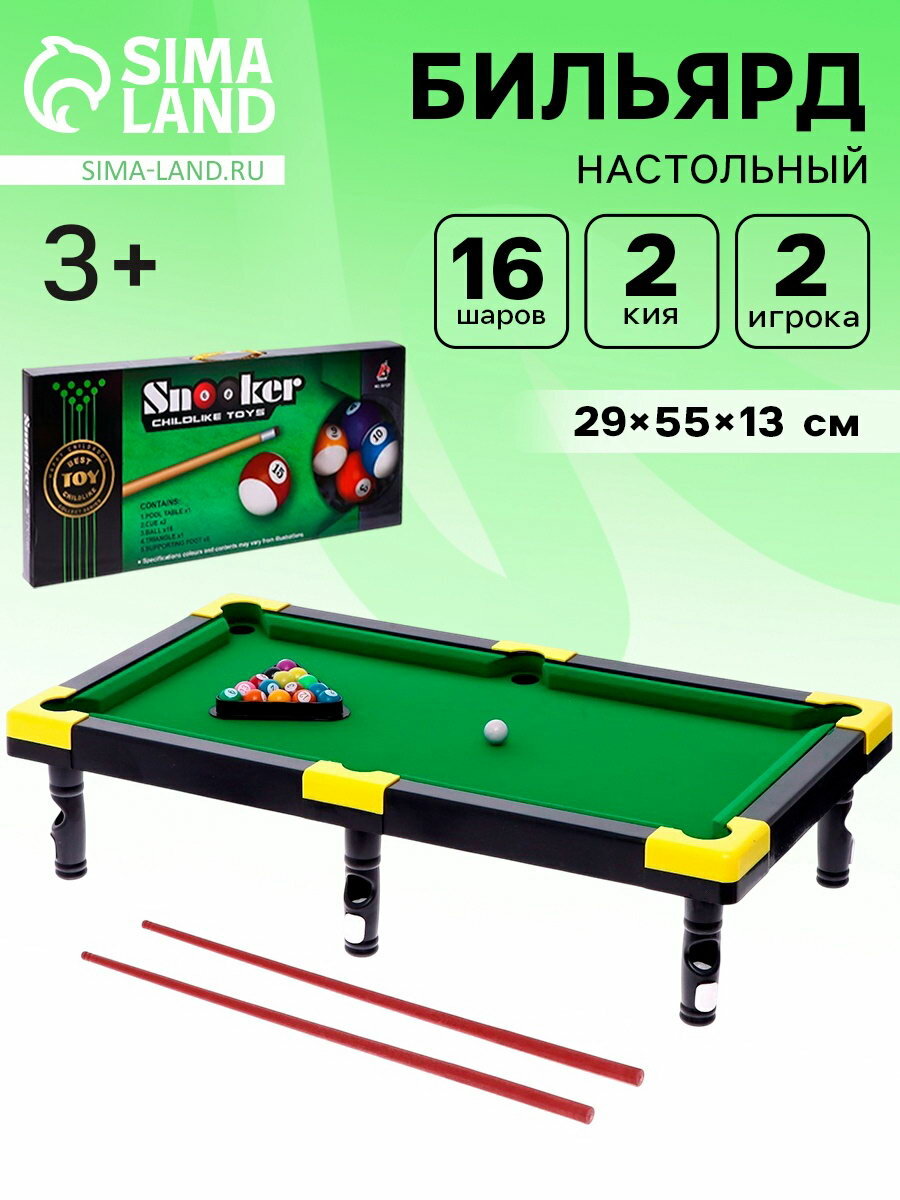 Бильярд "Опытный игрок", 29 x 55 см, для кого: для мальчиков