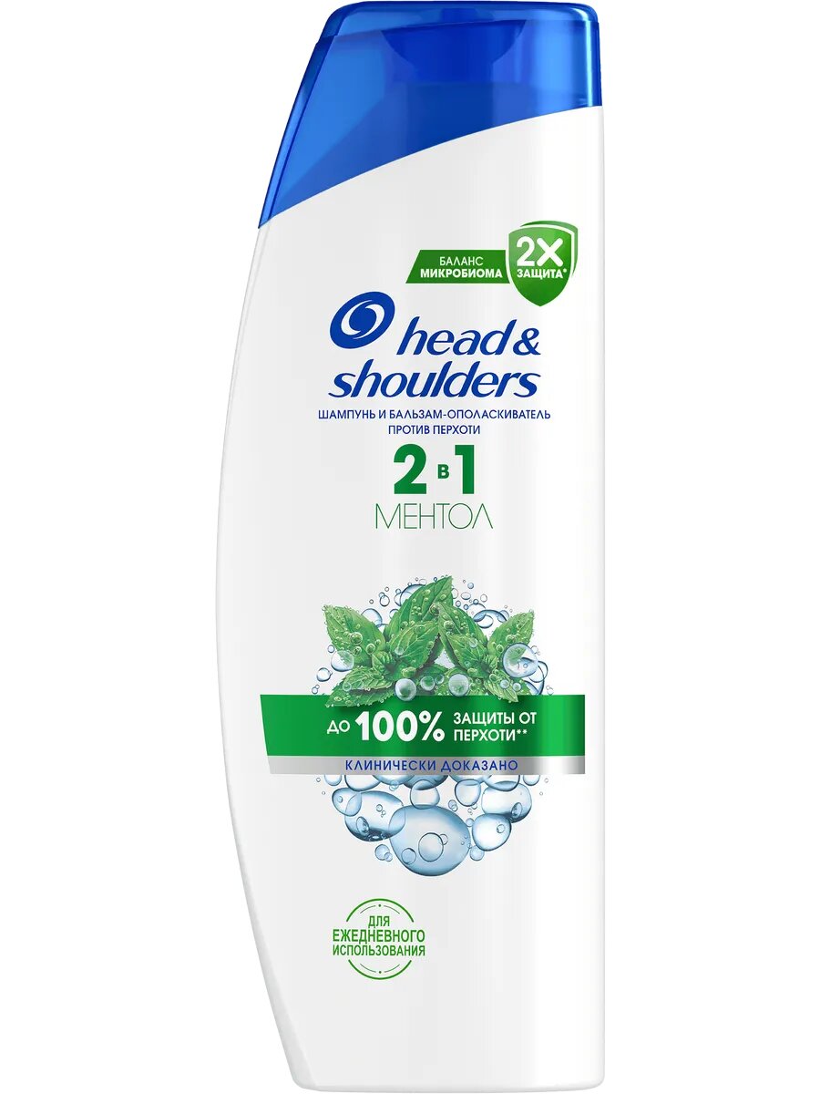 Шампунь и бальзам-ополаскиватель HEAD&SHOULDERS 2в1 Ментол,