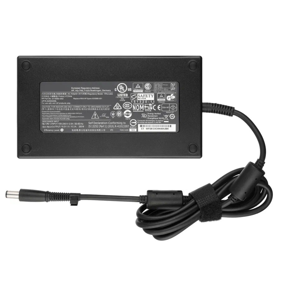 Блок питания для ноутбука HP 200W, 7.4x5.0мм штекер, (19.5V, 10.3A) HSTNN-DA16 / 608431-002 / 609945-001
