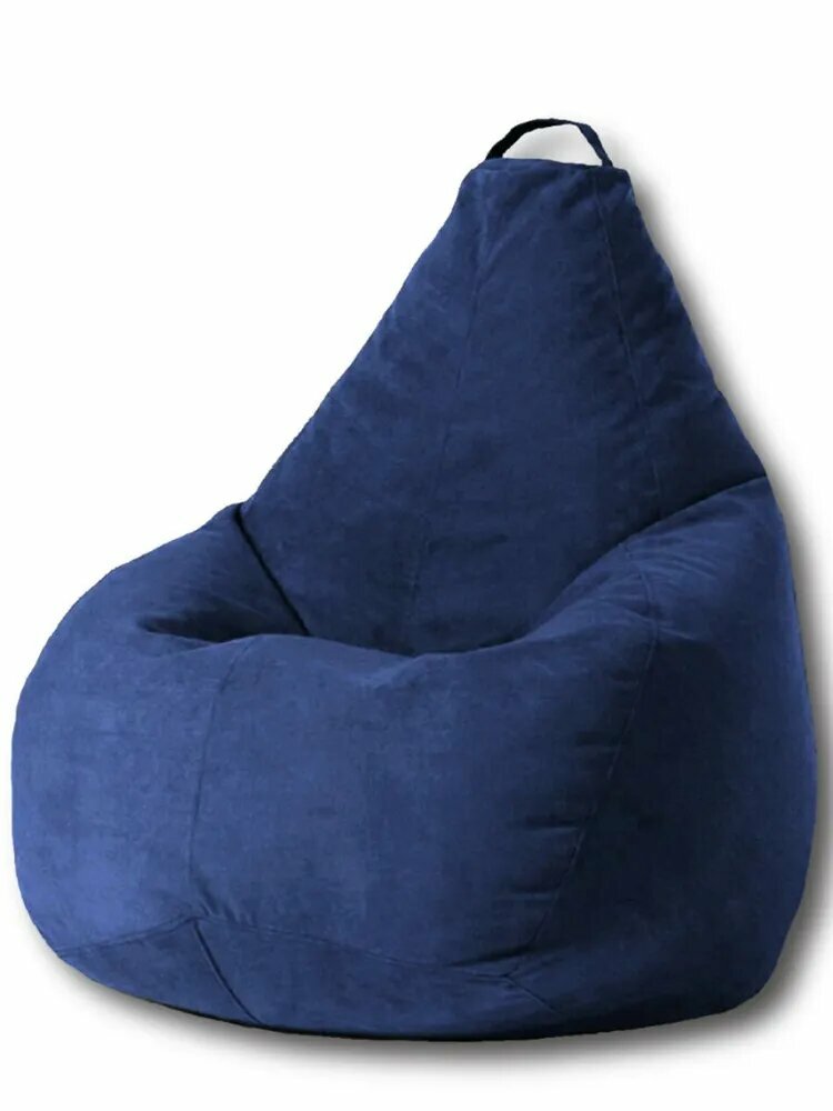 COOLPOUF Кресло-мешок Груша, Велюр натуральный, Размер XXXL, синий