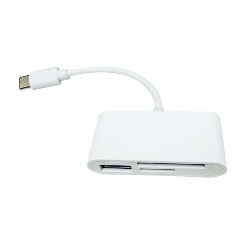 3-в-1 USB-C кардридер для TF-карт, Белый