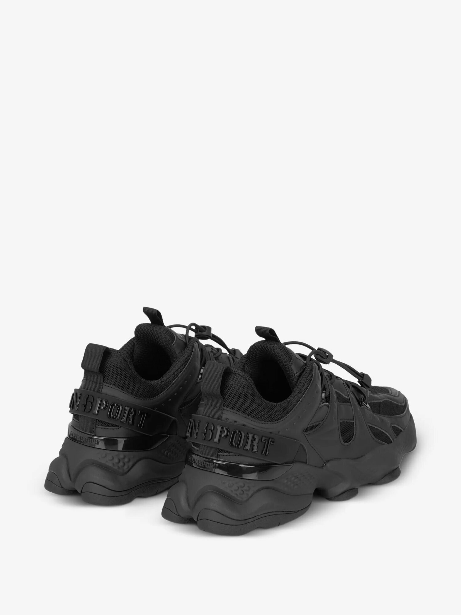 Кроссовки PLEIN SPORT Runner Beast X-01 panelled sneakers, размер 39, черный — фото 1