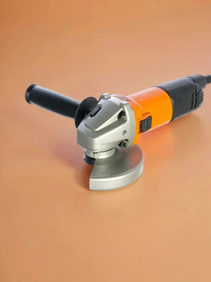 Угловая шлифмашина AEG Powertools WS8-125, фиксация включения, блокировка шпинделя
