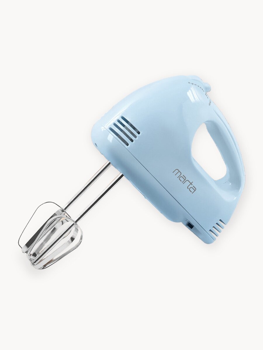 Миксер MARTA MT-MX1527A, ручной, мощность 550Вт, 7 скоростей, 2 насадки