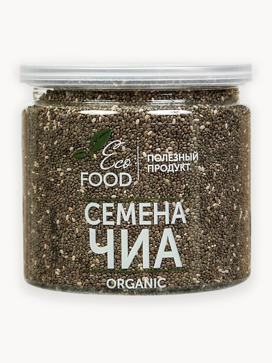 Семена чиа, Chia, Суперфуд для похудения и здоровья, Eco Food - Полезный продукт