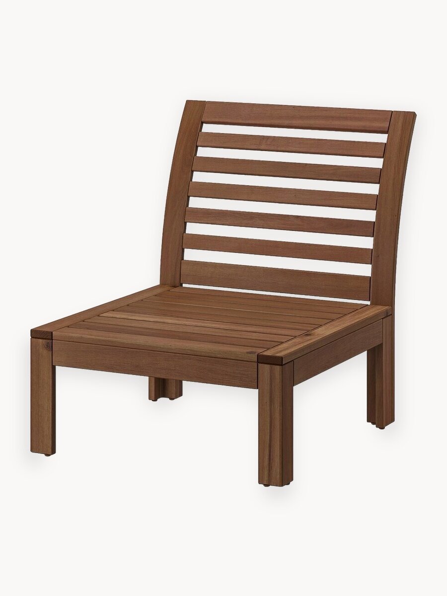 Секция модульного дивана белая акация аллюр с 1-ой спинкой, коричневого цета