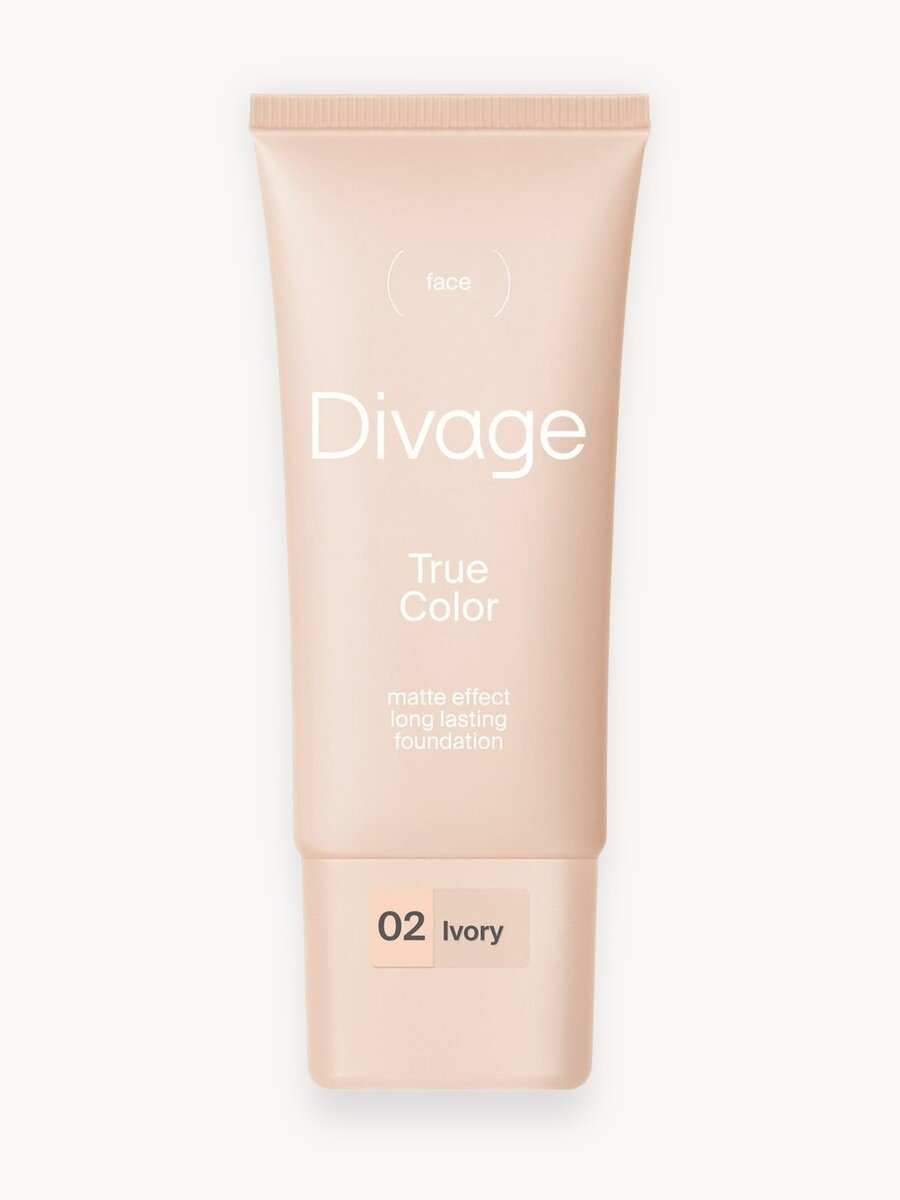 DIVAGE Тональный крем True Color, 25 мл, 02 Ivory