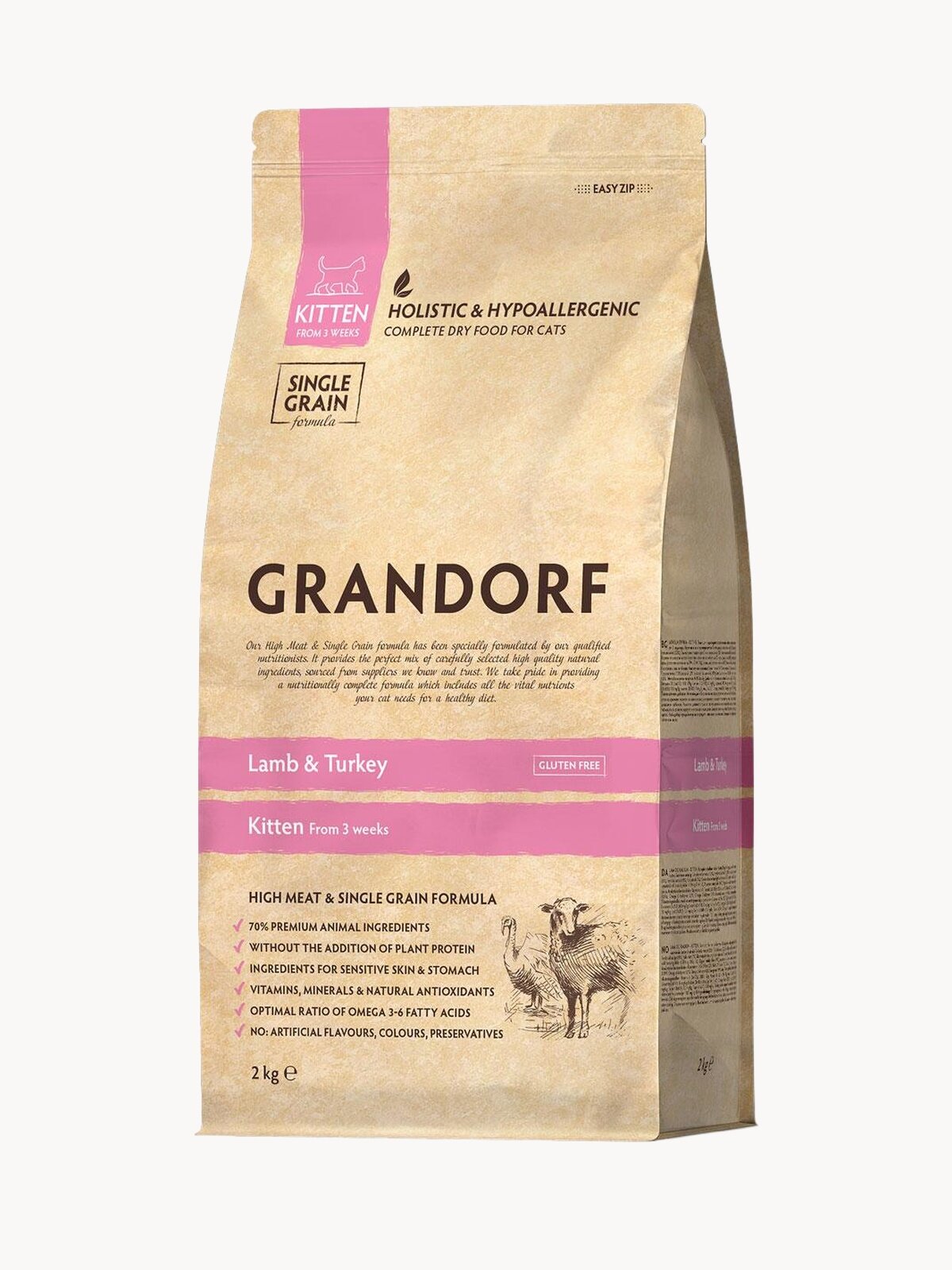 Корм сухой для кошек Grandorf Kitten