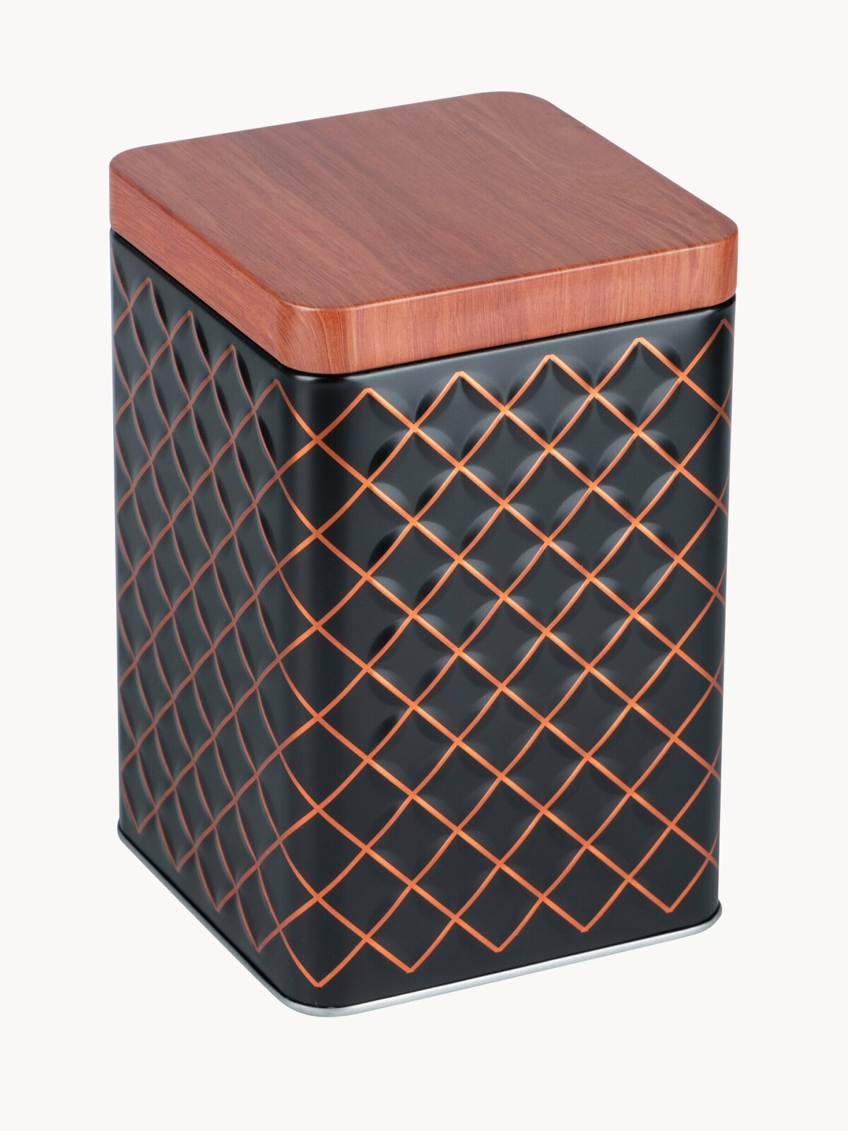 Контейнеры (банки) для хранения сыпучих продуктов Mallony Classico Nero, 10.5 x 10,5 х 16 см