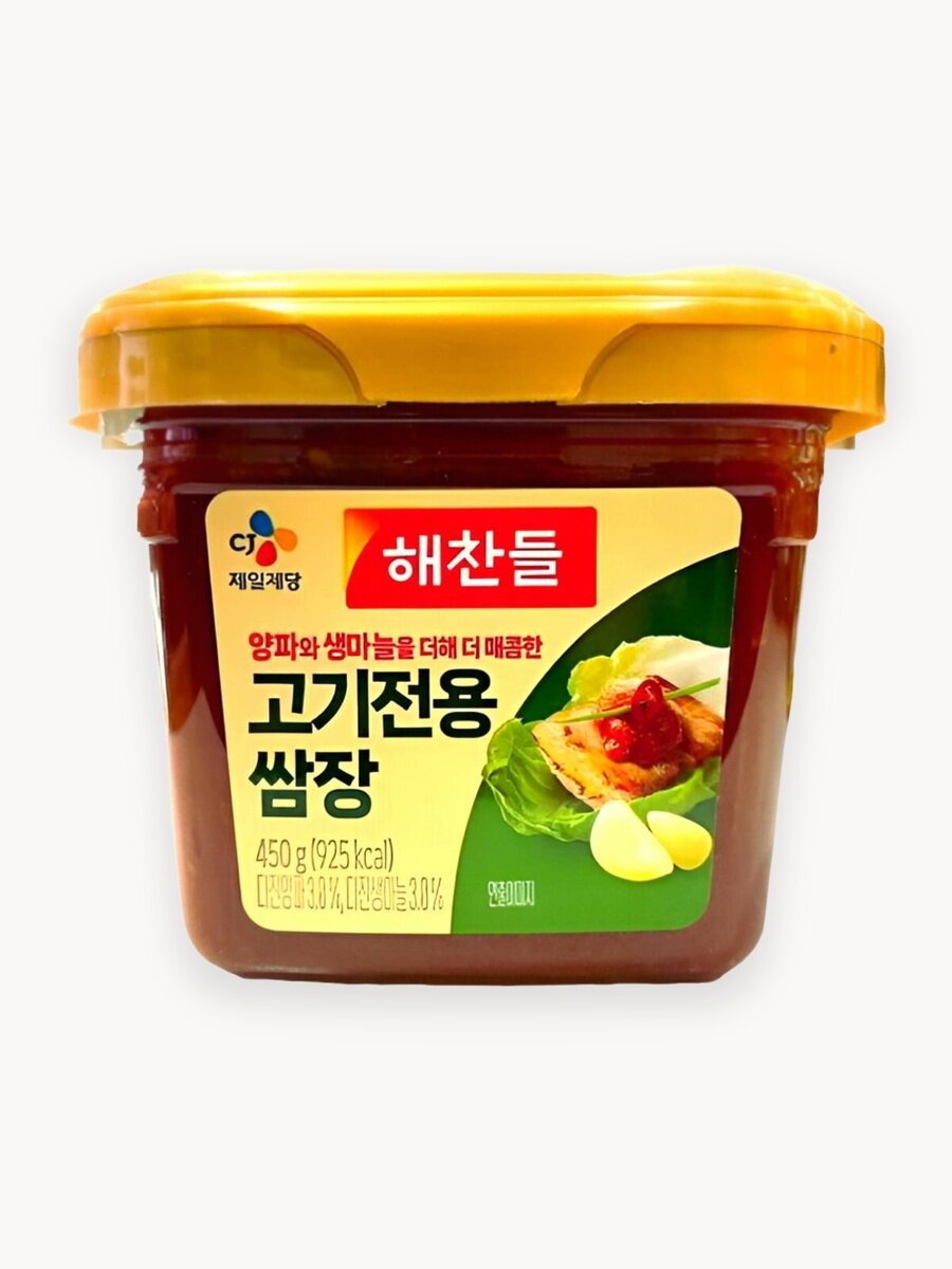 Корейская соевая и смешанная перцовая паста CJ Гогисамдянь для жареного мяса, 450гр