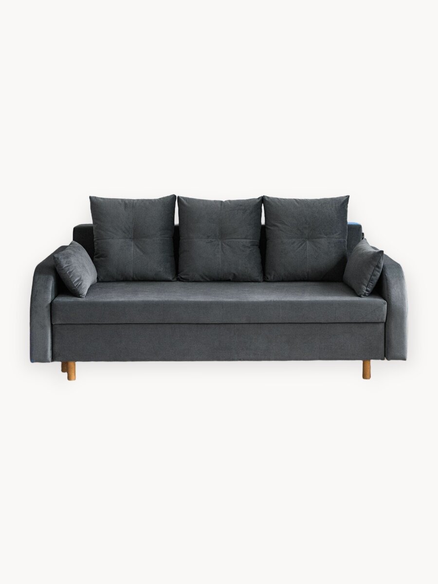 Прямой раскладной диван кровать, "Честер" размеры 220х80х100, ППУ. Велютта люкс 32