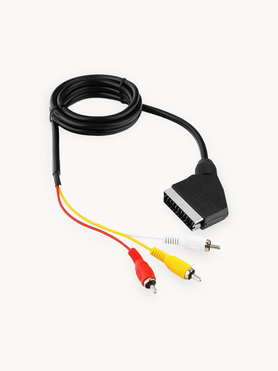 Кабель аудио/видео Cablexpert черный SCART / 3xRCA 1.8м CCV-519