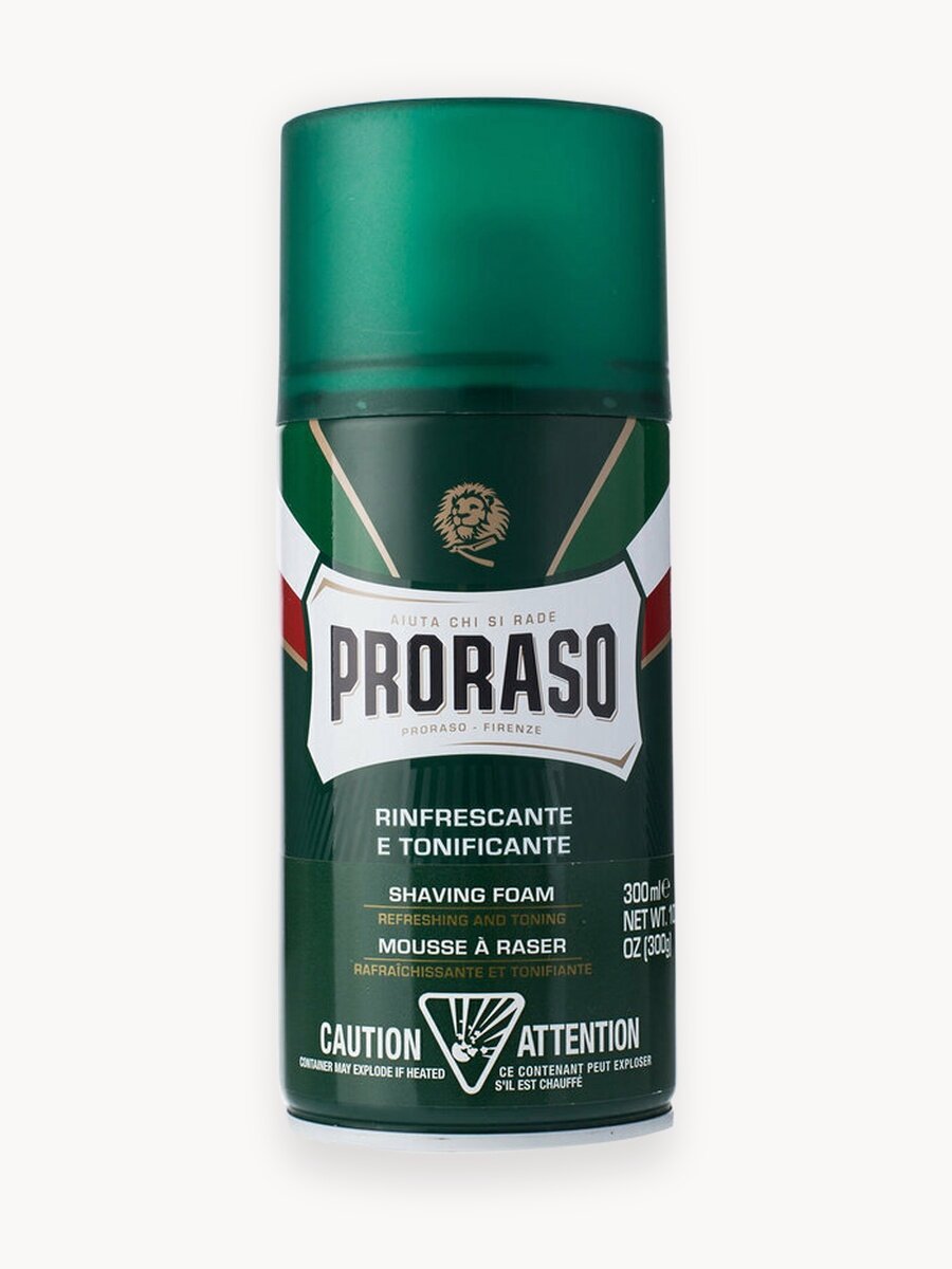 PRORASO Пена для бритья освежающая с маслом эвкалипта и ментолом муж, 300 мл