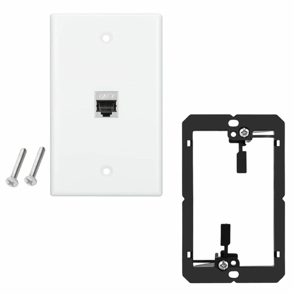 Американский модульный настенный блок розетки с защитой от электромагнитных помех - 1 гнездо креплением