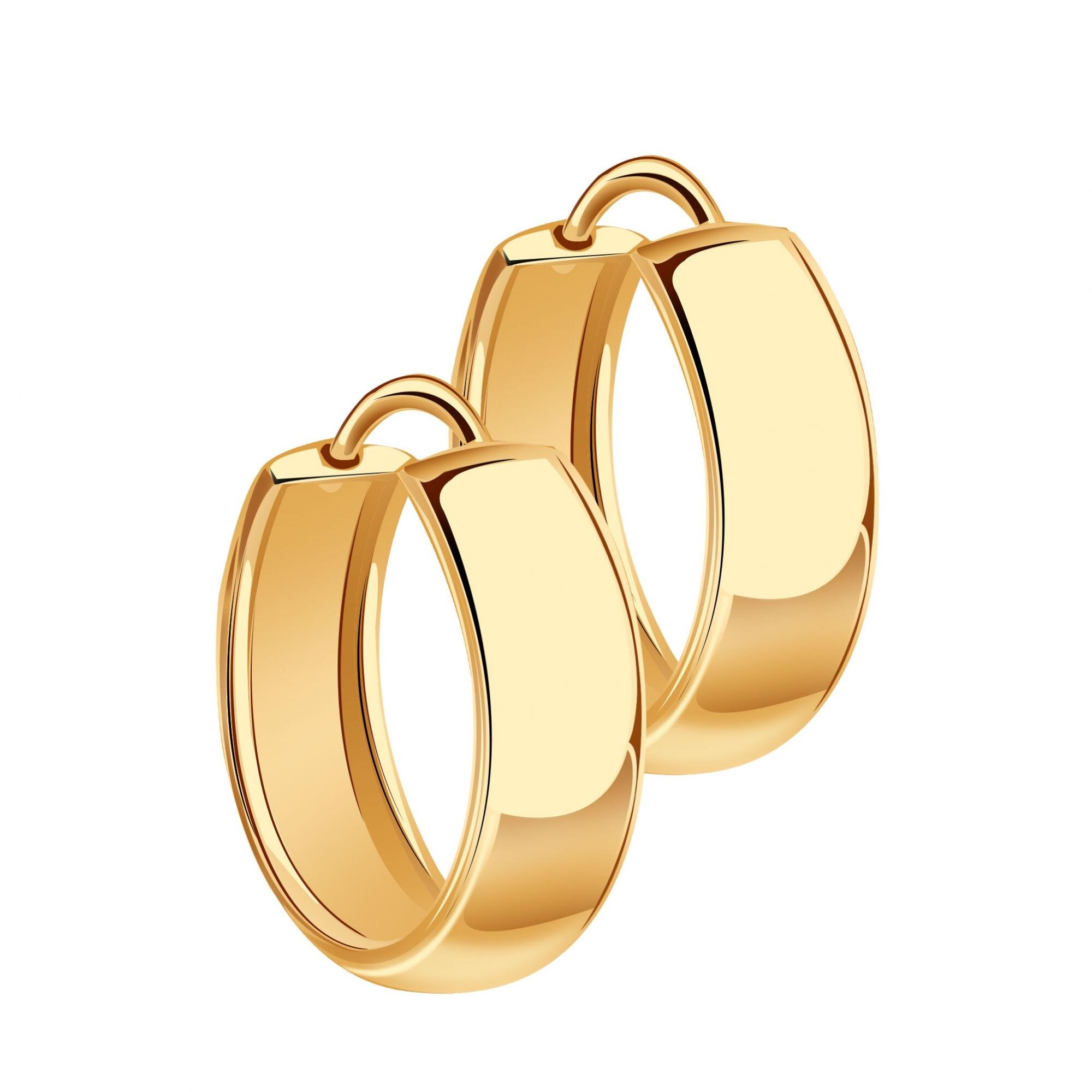 Серьги конго, красное золото, 585 проба