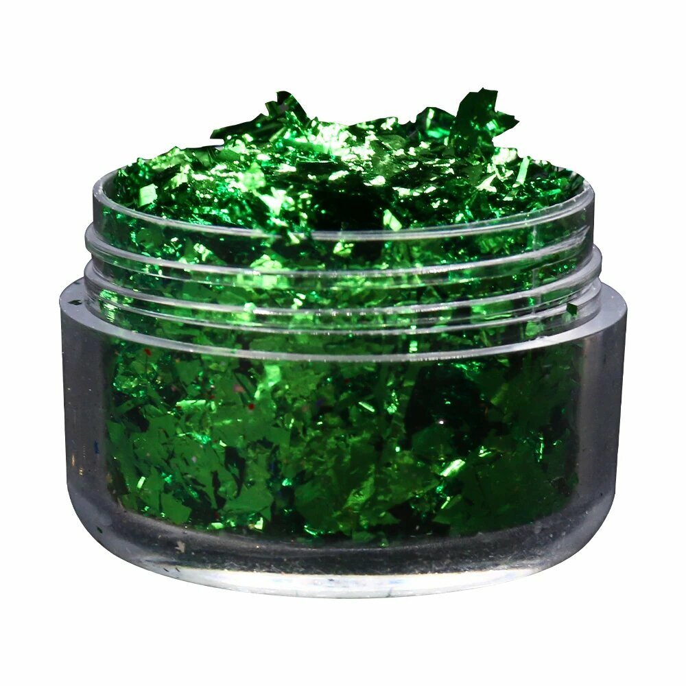 Искусственная золотая фольга для ногтей синий Green