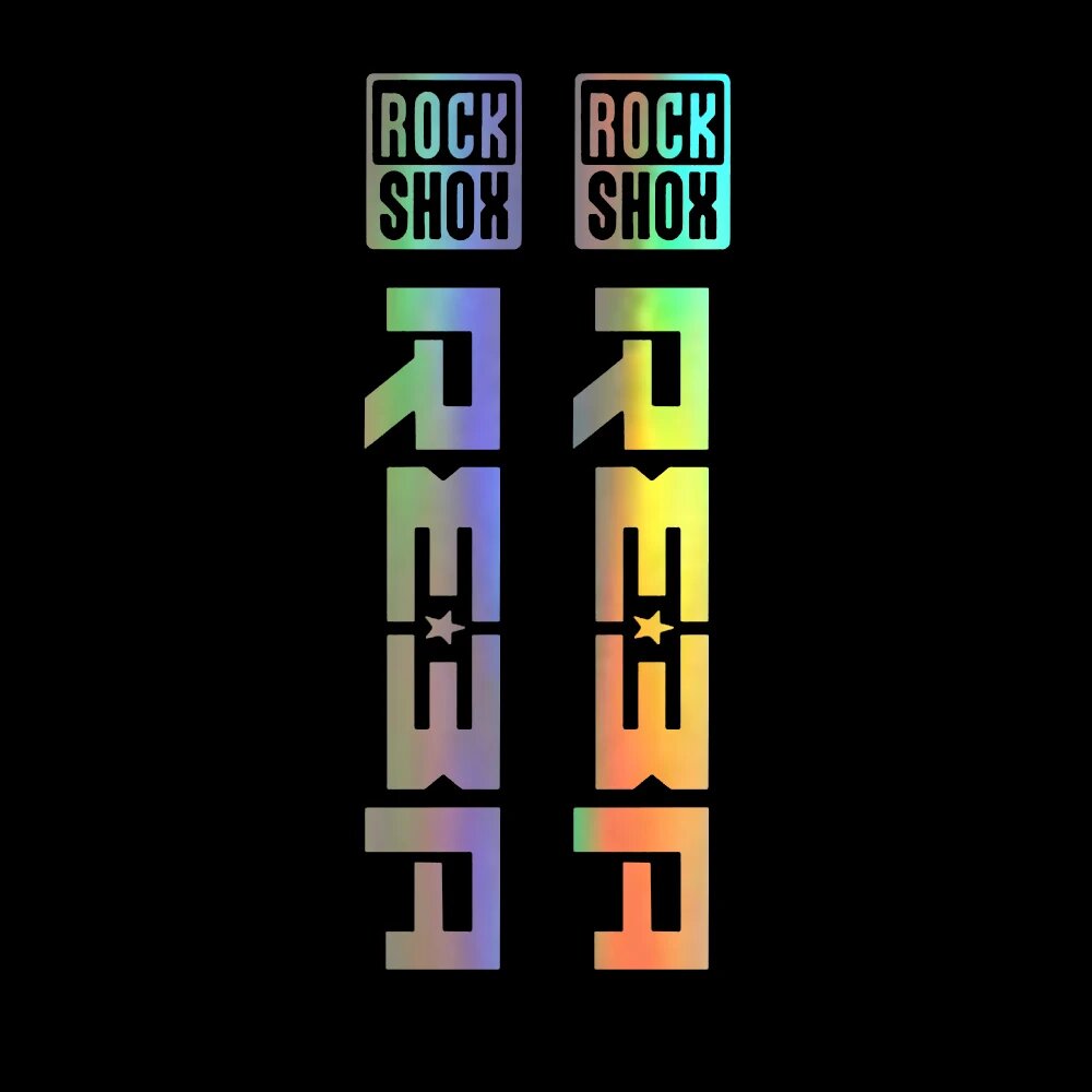 Наклейки RockShox REBA, 2шт, серебристые