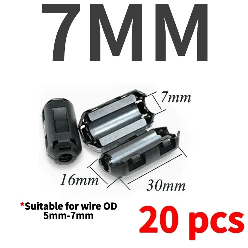 Ферритовый фильтр от помех для кабеля 7MM-ui650