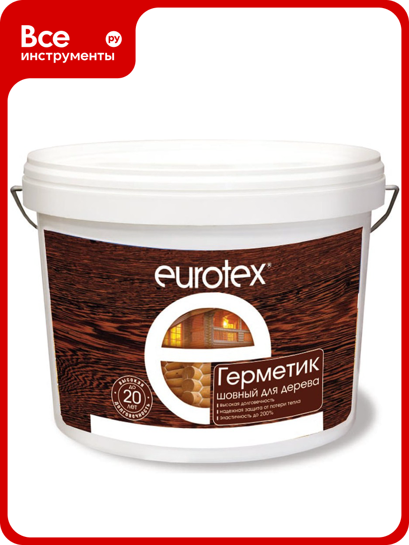 Шовный герметик, Eurotex, для дерева Eurotex сосна 25 кг 1 25522, деревянного бруса