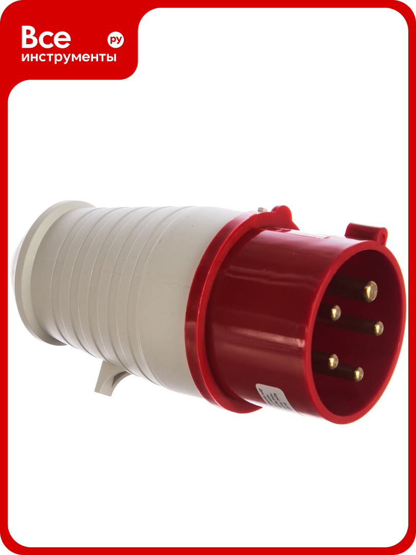 Переносная вилка ЭРА 015 3Р+РЕ+N 16А 380В IP44 Б0032851, 16 А, полиамидный корпус, защита