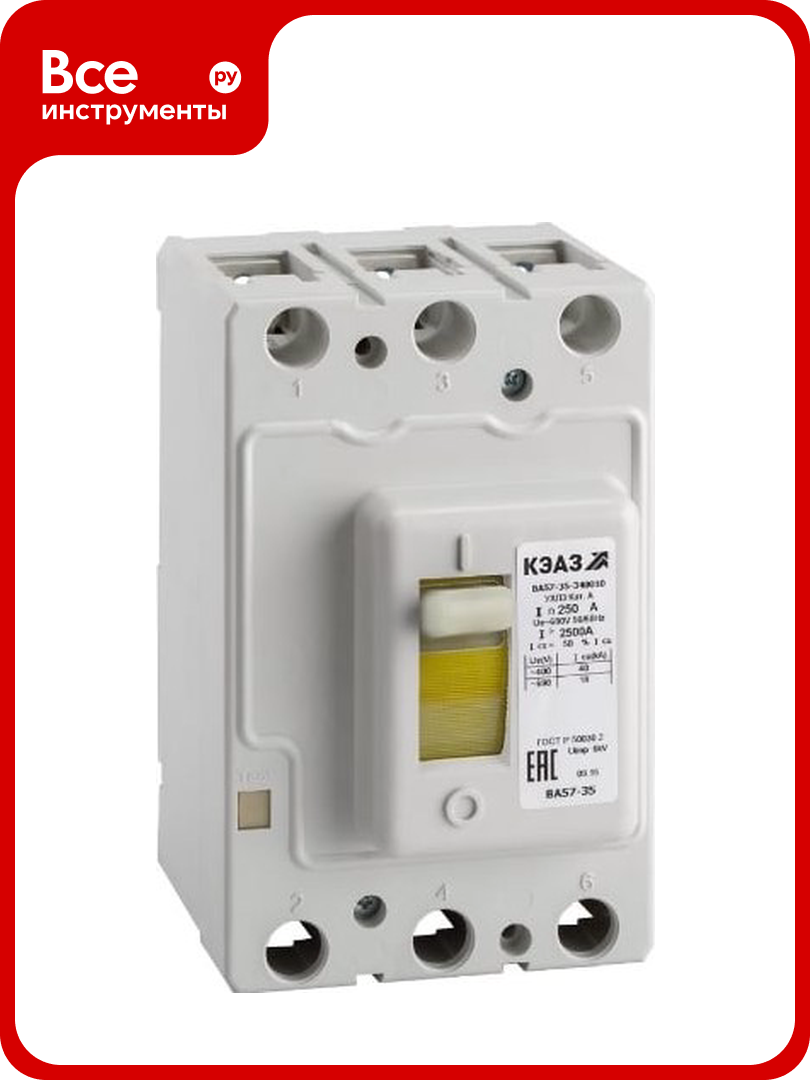 Автоматический выключатель КЭАЗ ВА57-35-340010-160А-2000-690AC-УХЛ3- 108592