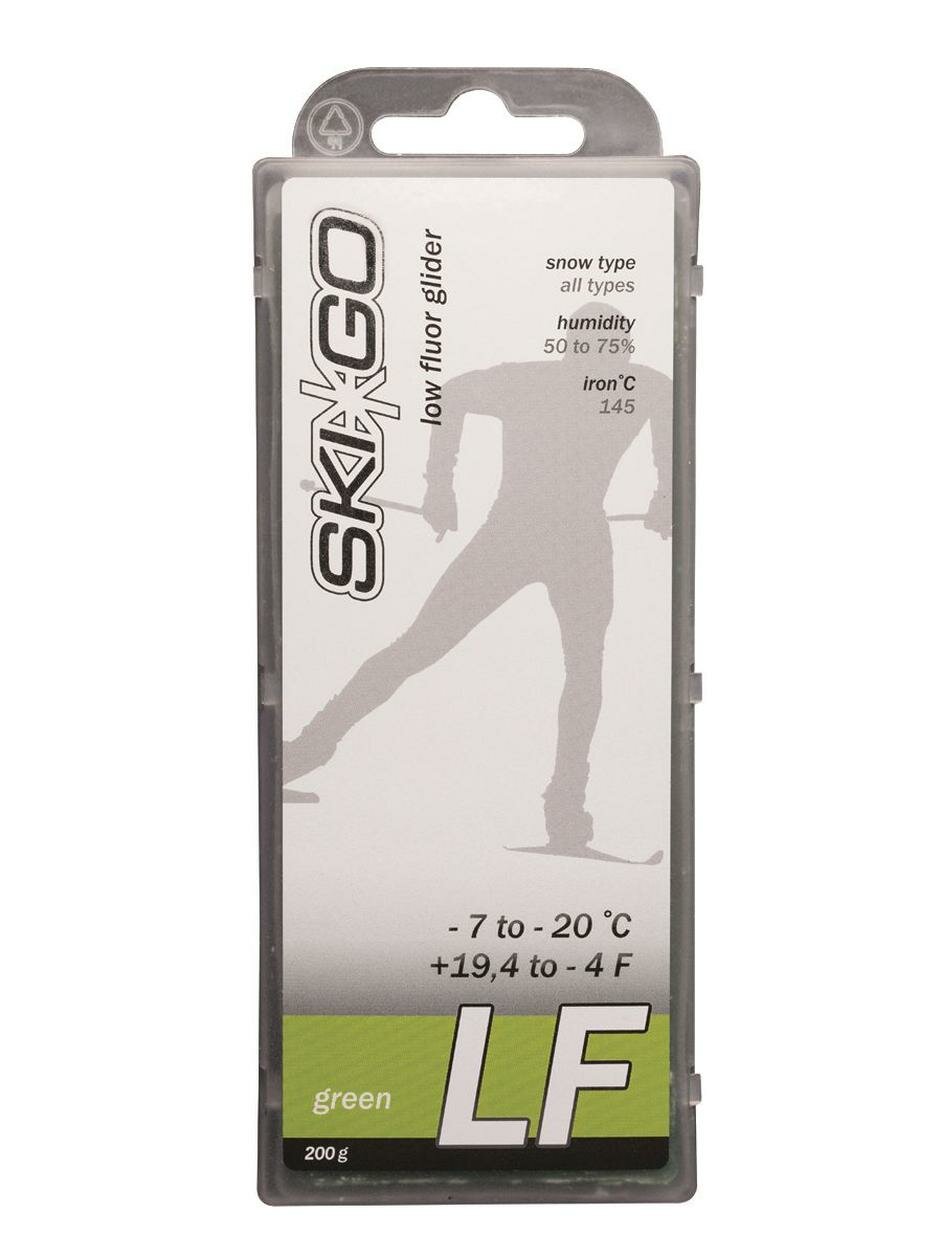 Низкофторовый парафин Ski-Go, зеленый, рабочая температура от -20° до -7°С, 200 г