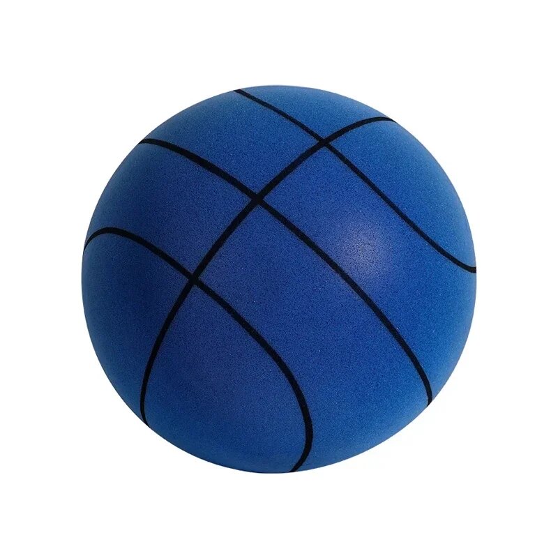 Прыгающий бесшумный мяч для дома, бесшумный баскетбольный мяч, 24 см, пенопластовый баскетбольный мяч, бесшумный мягкий мяч, размер 7, баскетбольный мяч с воздушным отскоком, 3/5/7, спортивная игрушка, Темно-синий, Унисекс