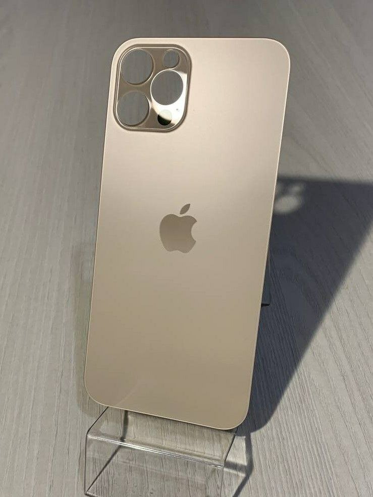 Задняя крышка (стекло корпуса) для IPhone 12 Pro золотая (GOLD)